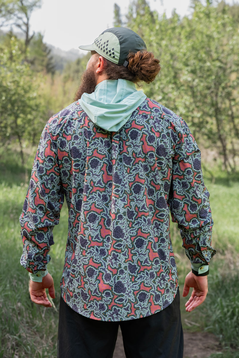Triple Crown Button Down Long Sleeve | Chromaflor Mint – Jolly Gear