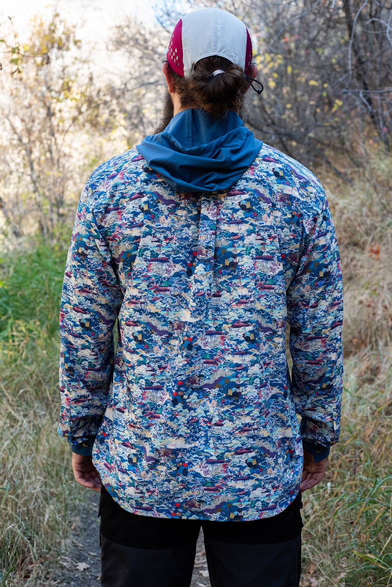 Triple Crown Button Down Long Sleeve | Blue Garden – Jolly Gear
