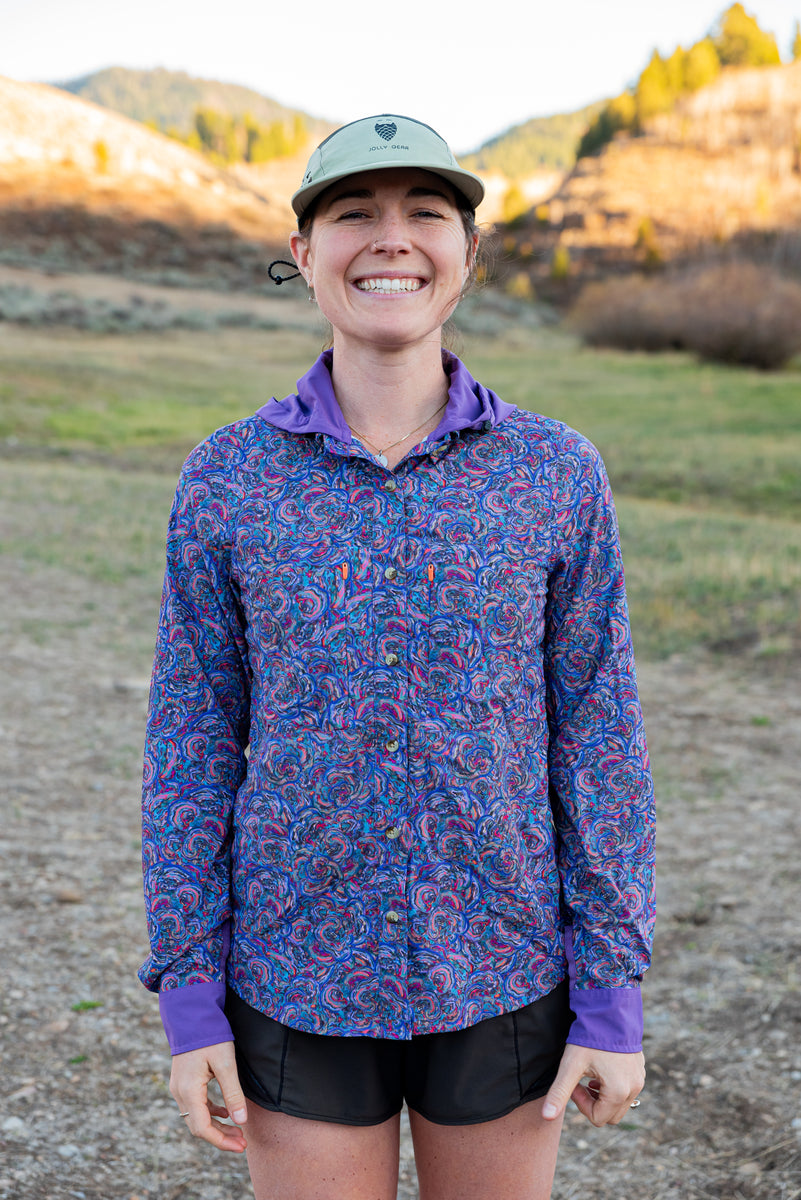 Triple Crown Button Down Long Sleeve | Purple Turkey Trail – Jolly Gear